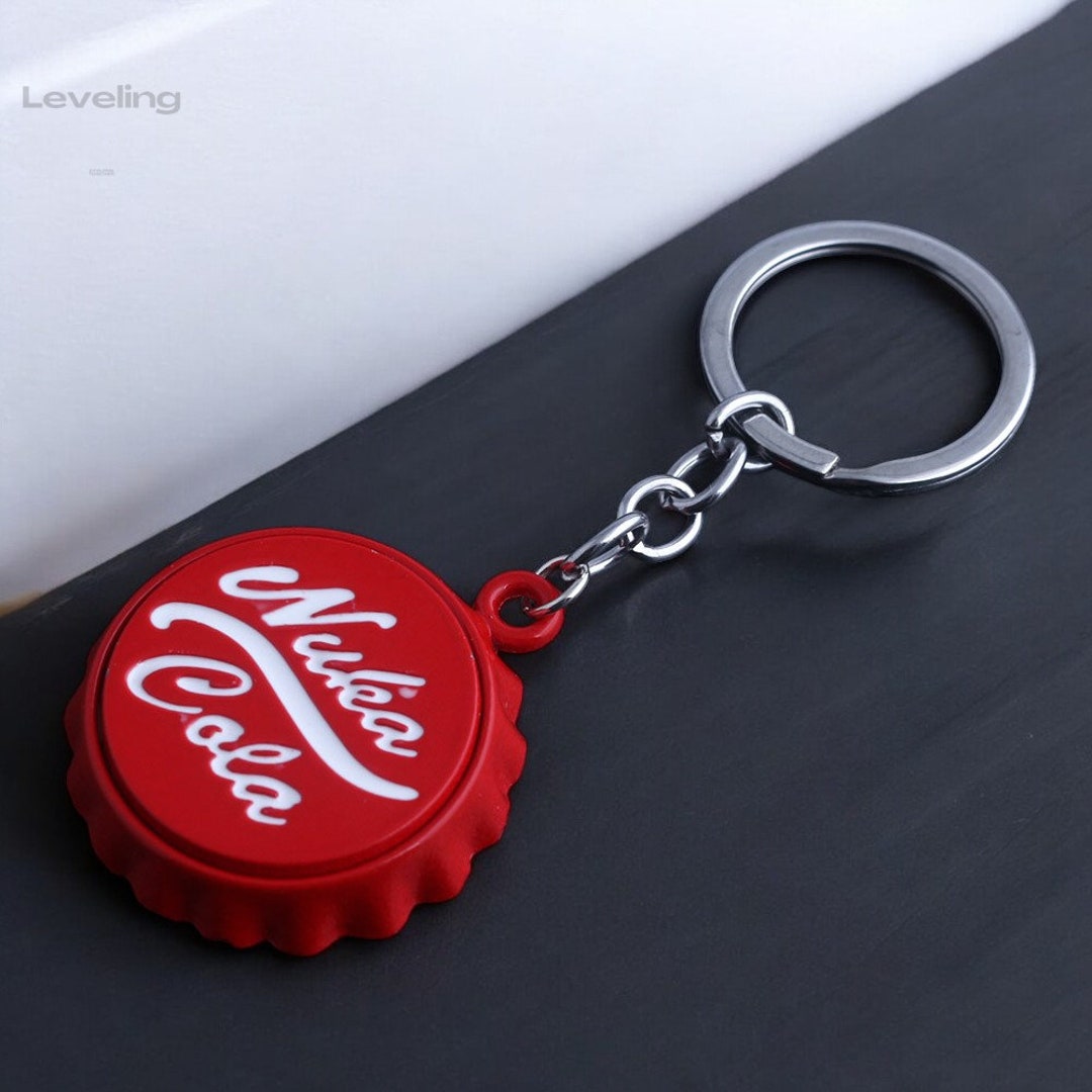 Unique Nuka Cola Bottle Cap Keychain Fallout Game Series Keyring Geek ...