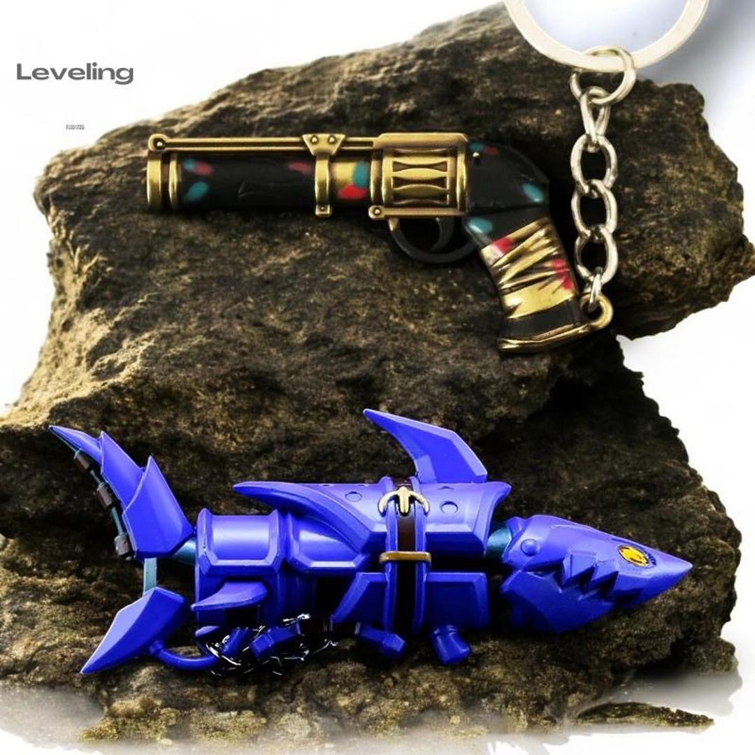 Jinx-inspired Cannon Keychain, Metal Shark Gun Keyring, Anime Bag Charm ...