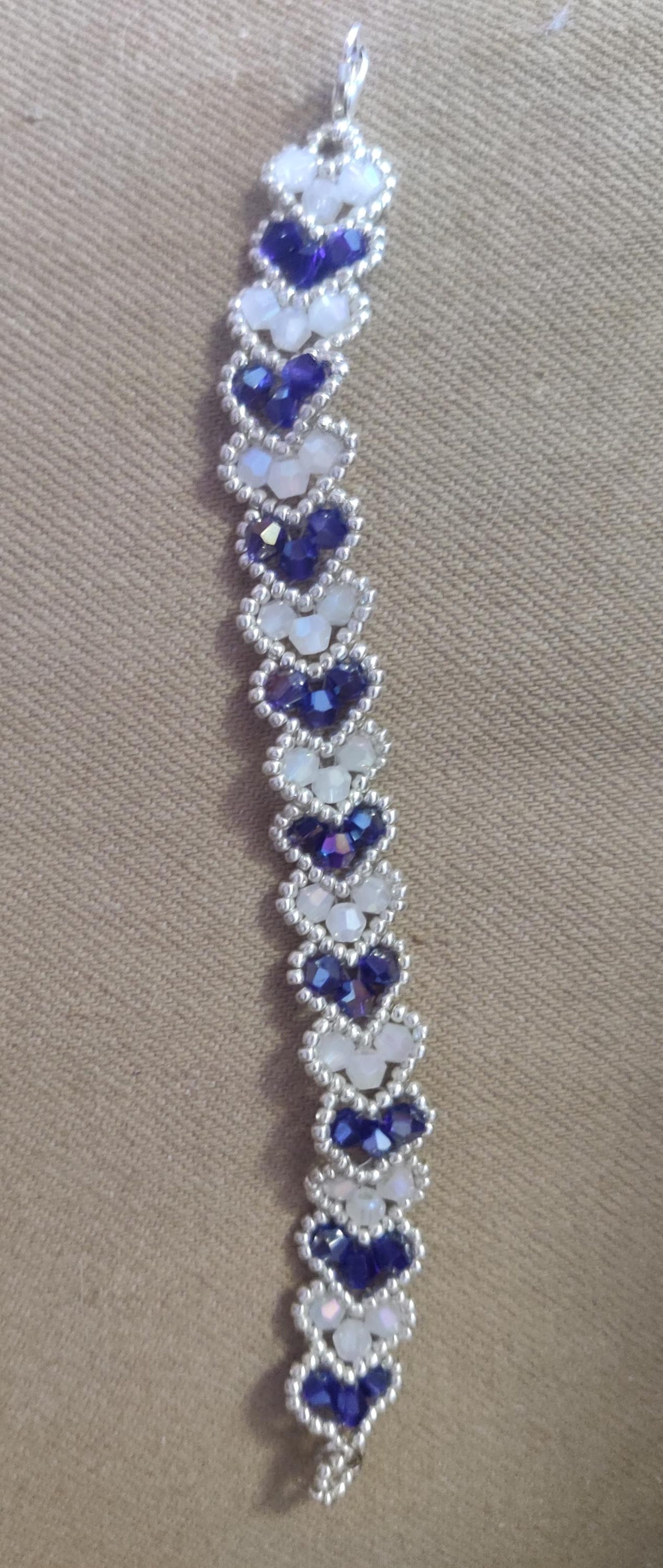 Pärlarmband Dam Hjärtmönster - Handgjort, Bead Weaving - Etsy