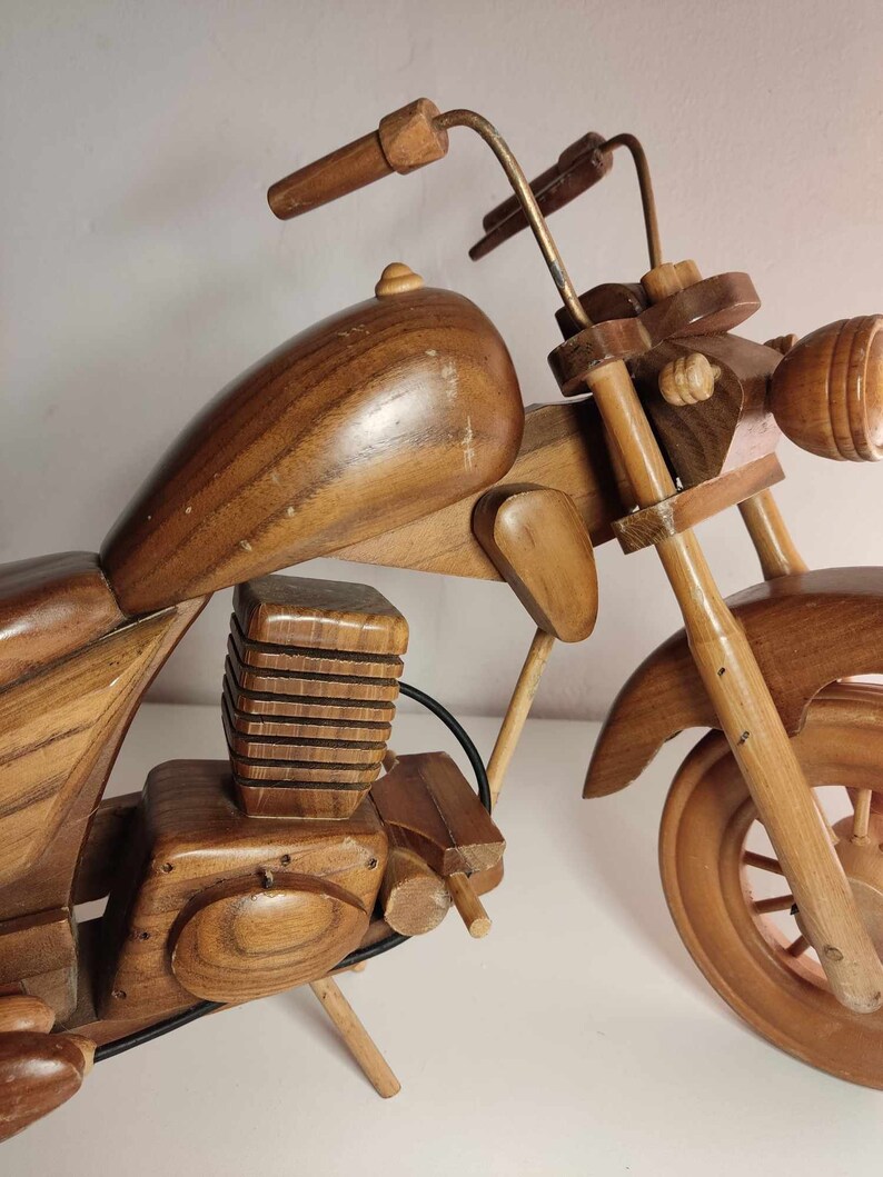 Vintage Wooden Motorcycle, Home Decoration - Etsy