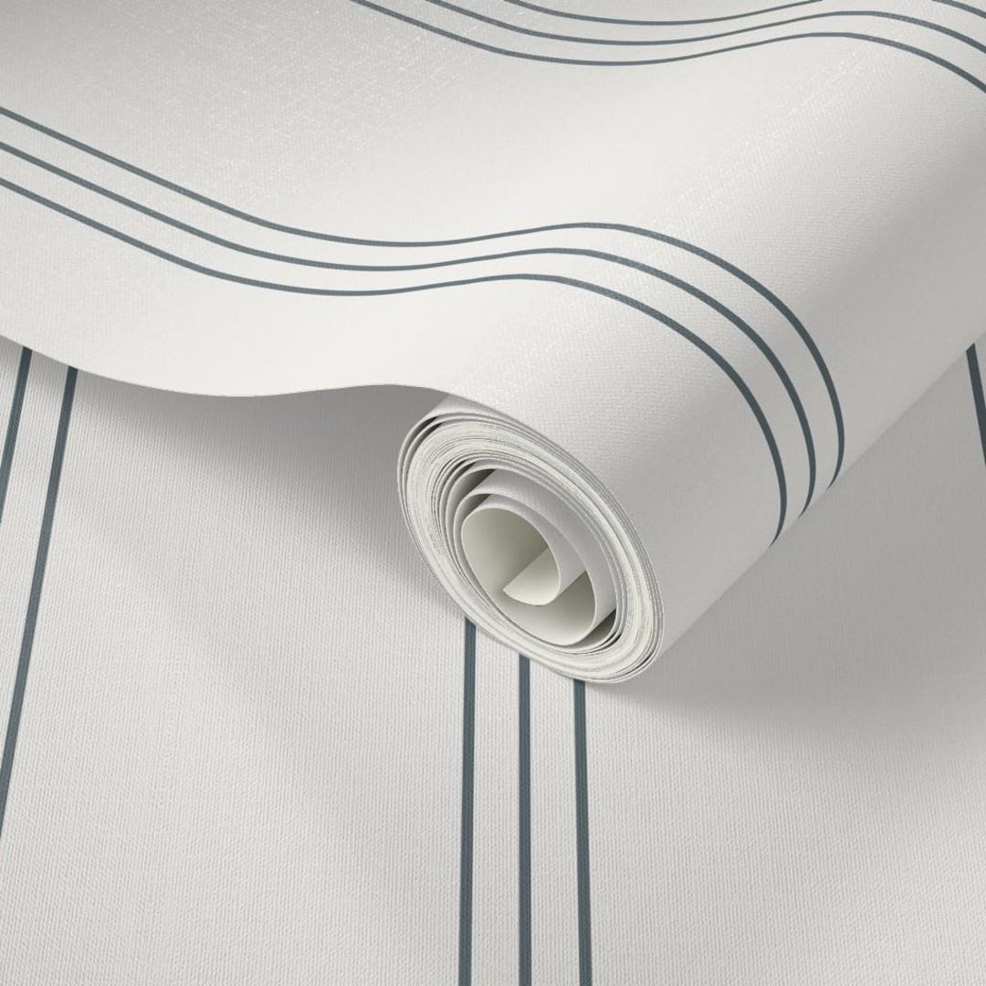 Modern Neutral Pinstripe Wallpaper, Timeless Peel and Stick or Pre ...
