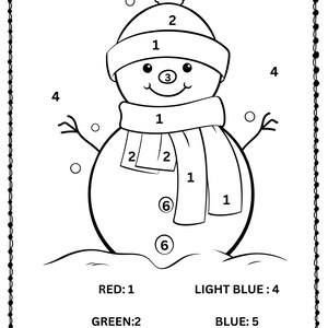 Fun Christmas ''snowman'' Coloring - Etsy
