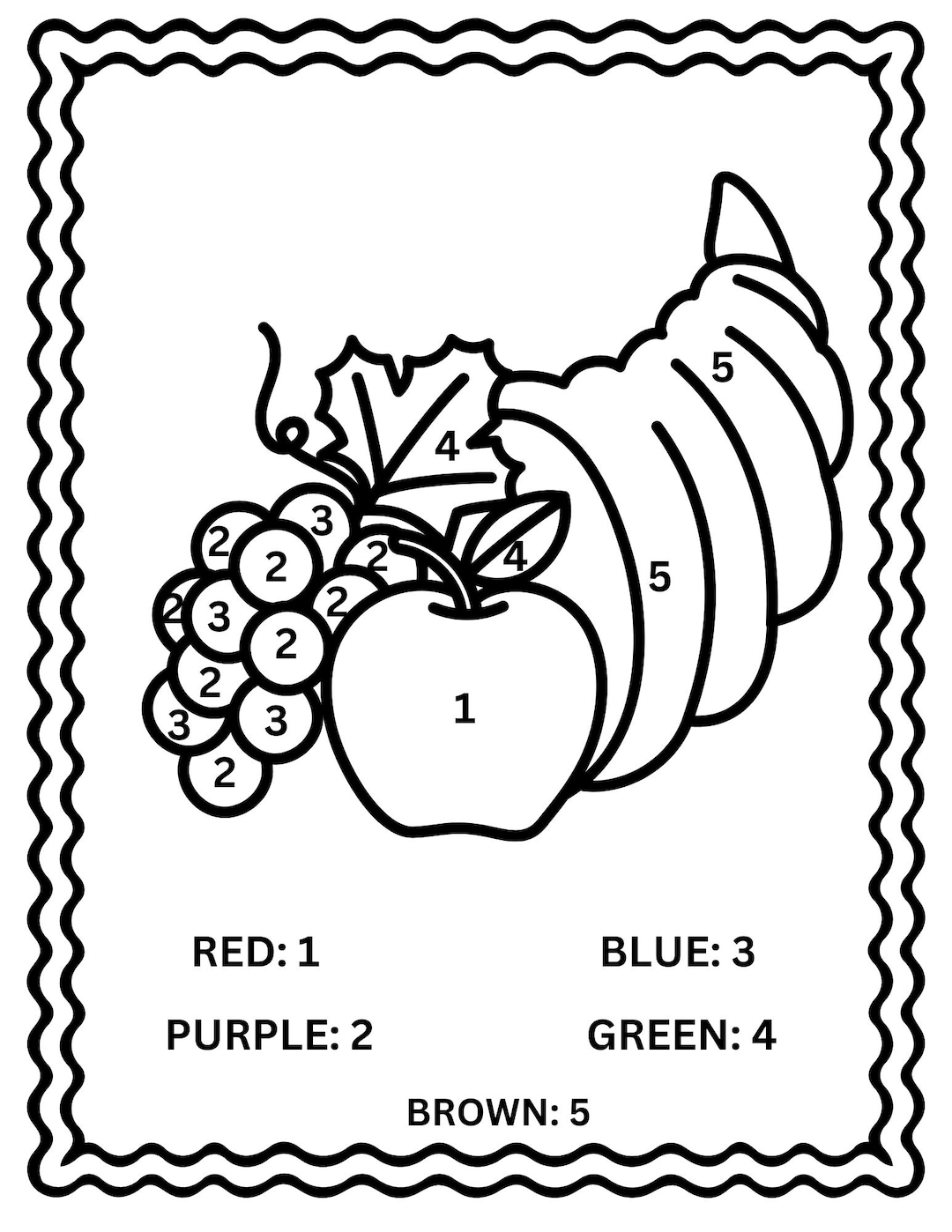 Fun Thanksgiving Coloring - Etsy