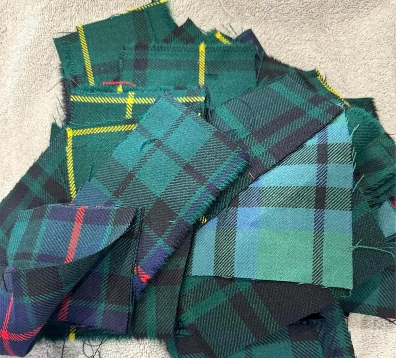 Tartan Scottish Mixed Colours 100% Wool 500g Remnants Packs - Etsy