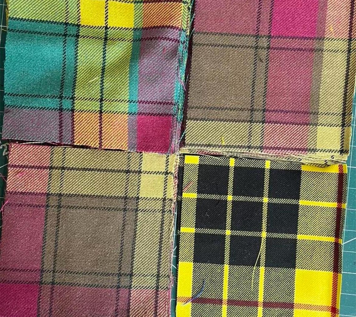 Tartan Wool Quilting Squares: 6x6-inch Mixed Colors, Packs of 10 - Etsy