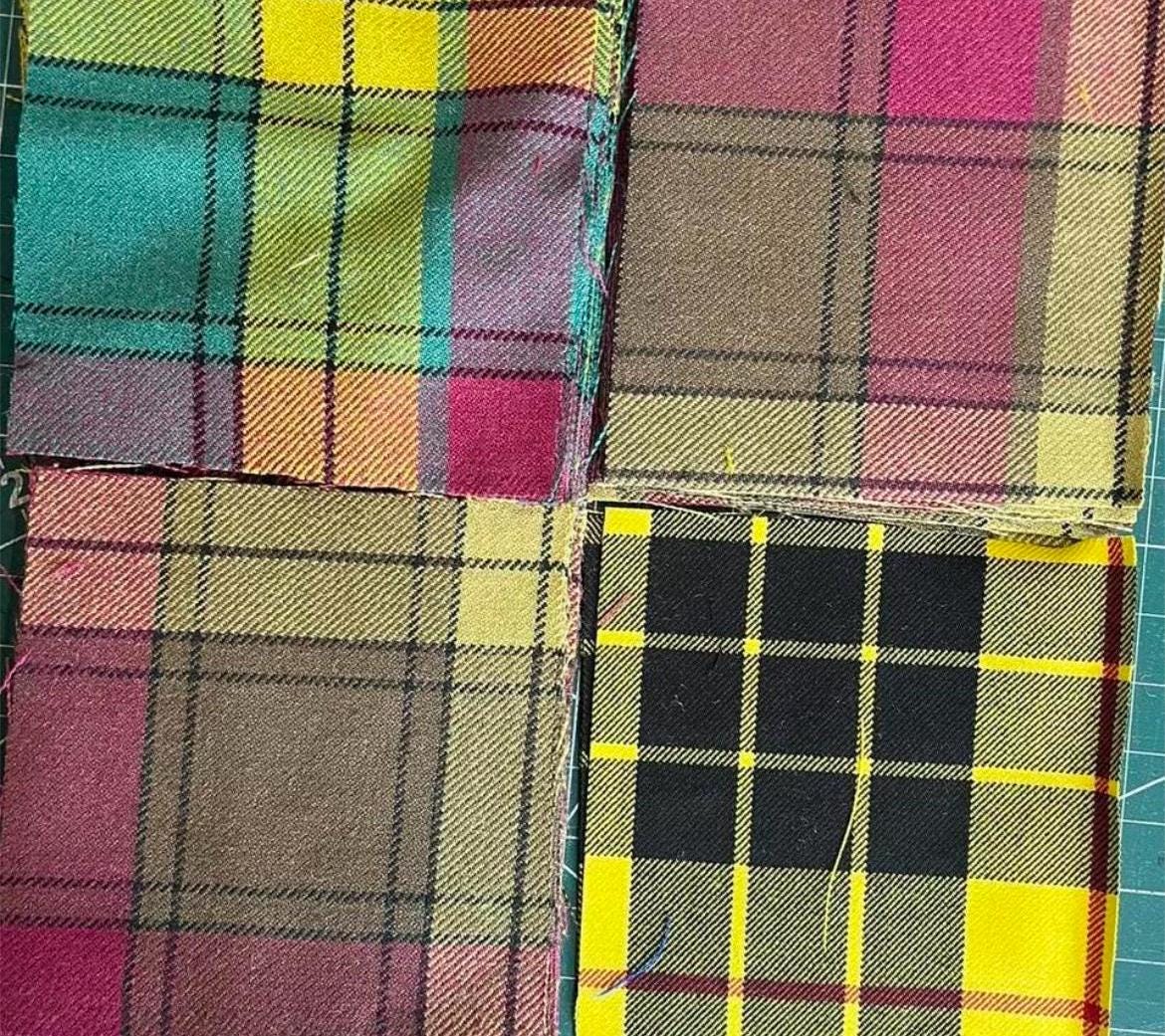 Tartan Wool Quilting Squares: 6x6-inch Mixed Colors, Packs of 10 - Etsy