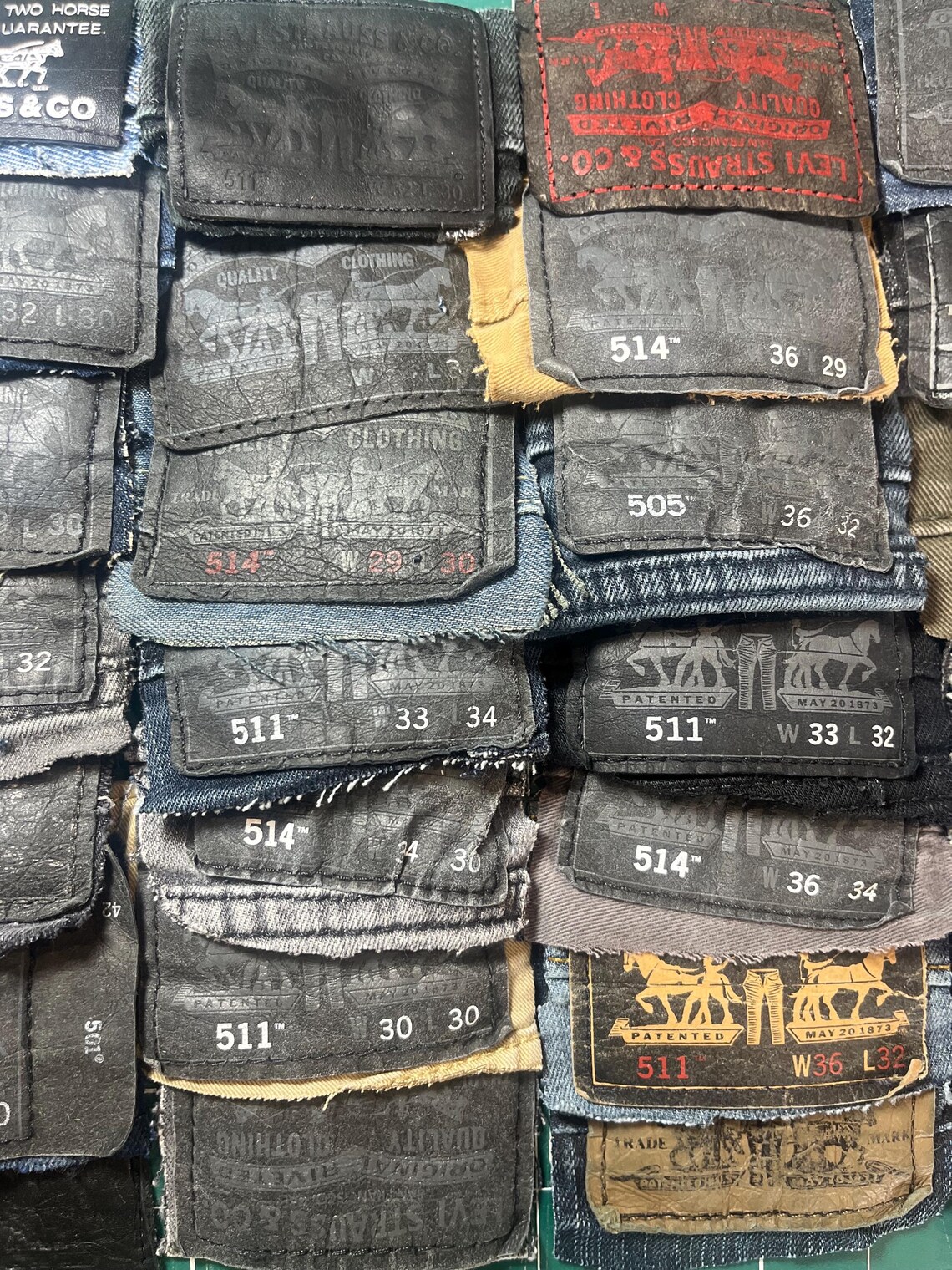 Levi’s Vintage Black Back Tags X3 Labels Mix of Numbers - Etsy