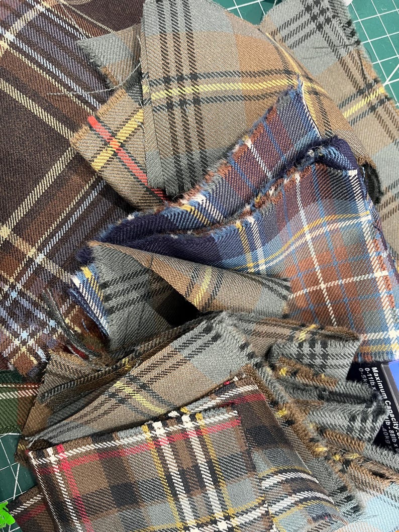 Tartan Scottish Mixed Colours 100% Wool 500g Remnants Packs - Etsy