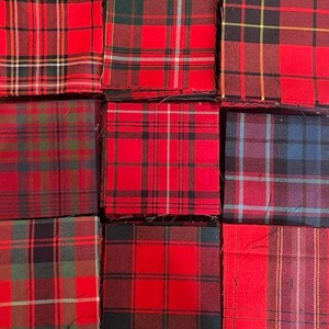 Tartan Wool Quilting Squares: 6x6-inch Mixed Colors, Packs of 10 - Etsy