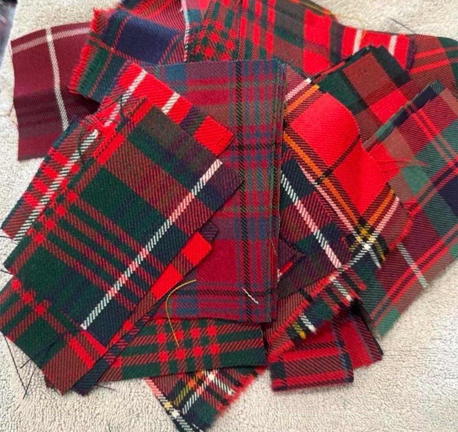 Tartan Scottish Mixed Colours 100% Wool 500g Remnants Packs - Etsy