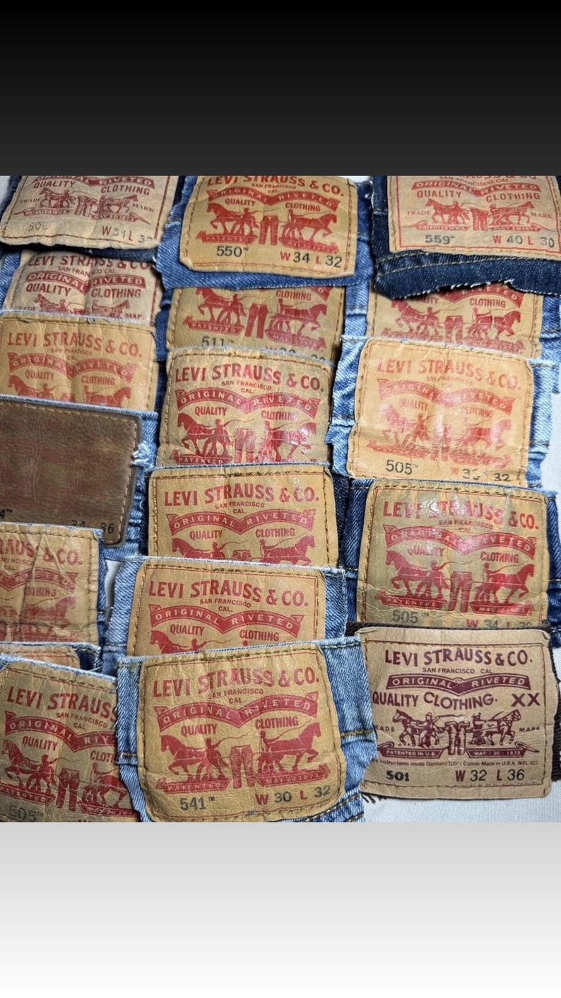 Levi’s Vintage Back Tags X3 Labels Mix of Numbers - Etsy