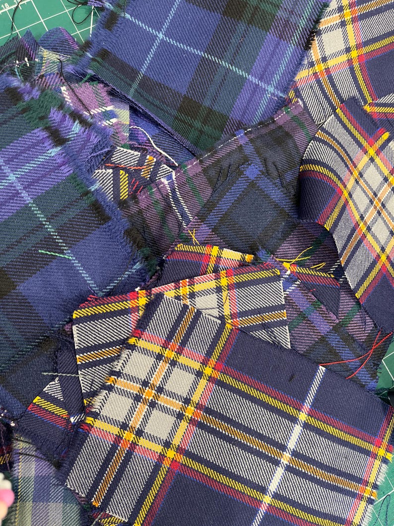 Tartan Scottish Mixed Colours 100% Wool 500g Remnants Packs - Etsy