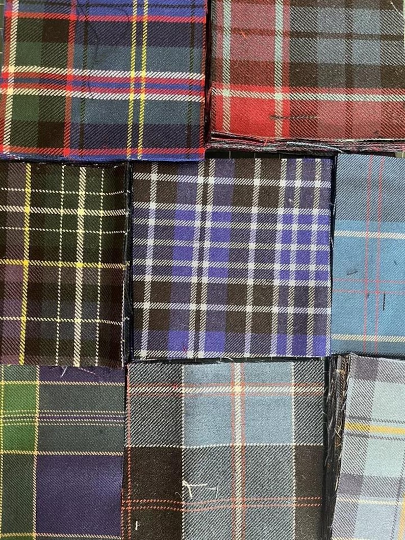 Tartan Wool Quilting Squares: 6x6-inch Mixed Colors, Packs of 10 - Etsy