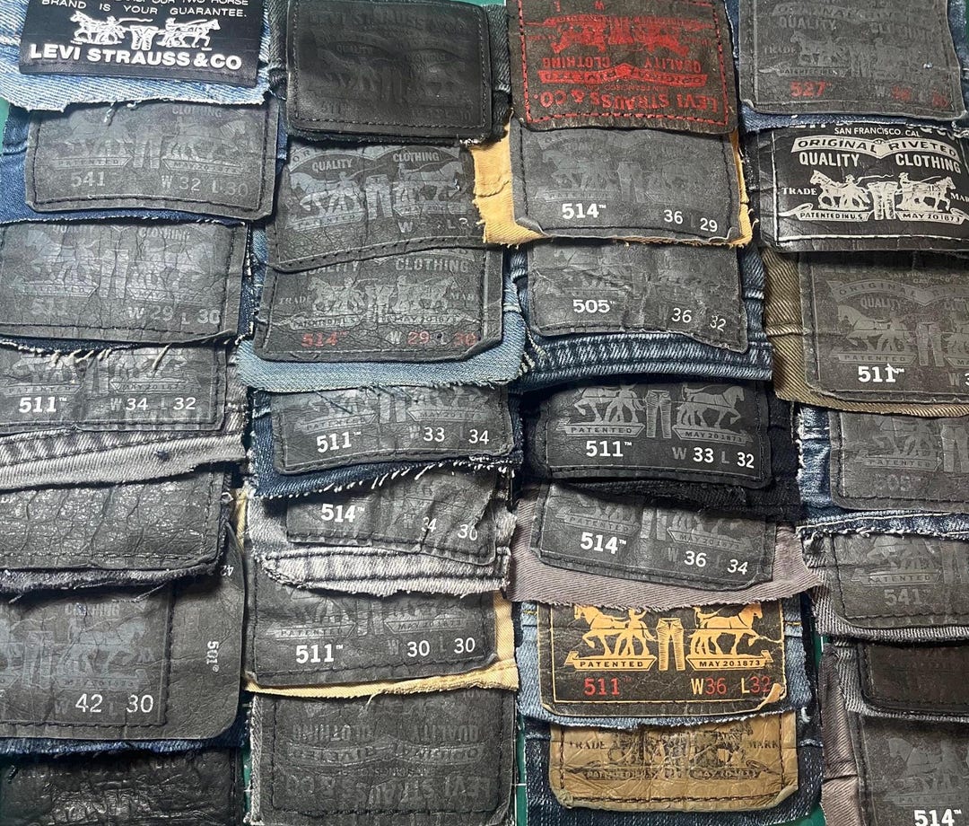 Levi’s Vintage Black Back Tags X3 Labels Mix of Numbers - Etsy