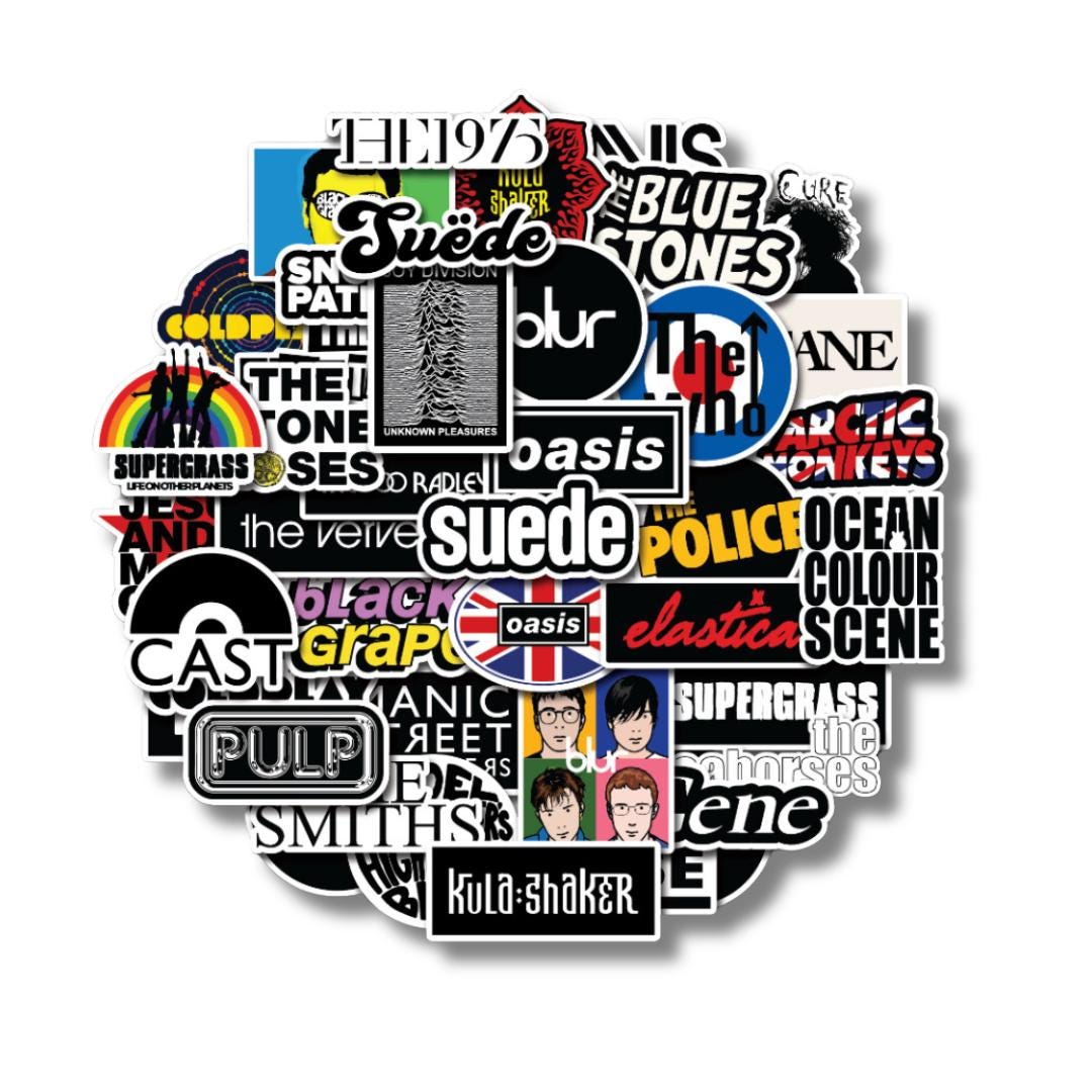 30 Pcs Britpop Band Sticker Pack Waterproof - Etsy