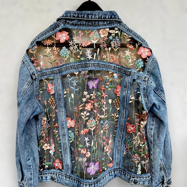 Painted Jean Jacket - Etsy