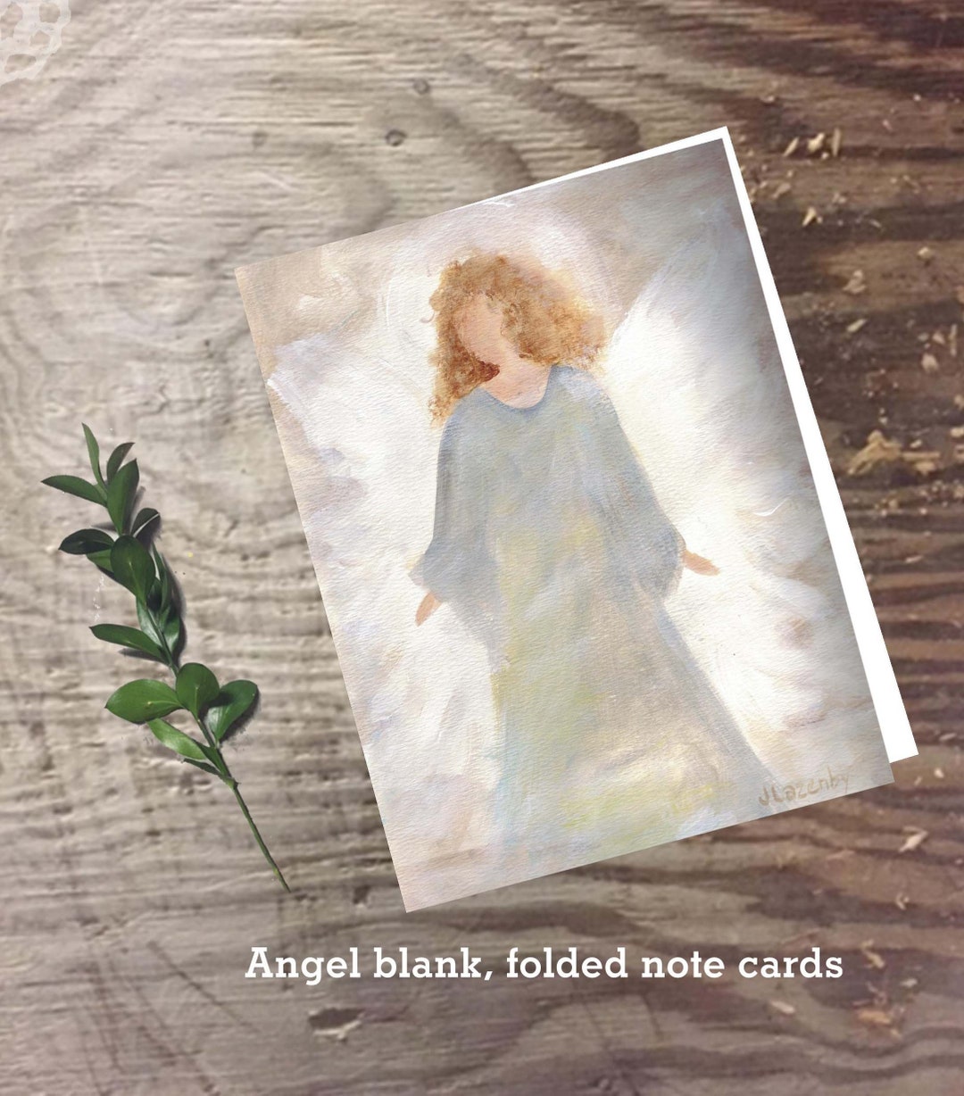 Blue Angel Note Cards Folded Notes Stationery Angel Wings - Etsy