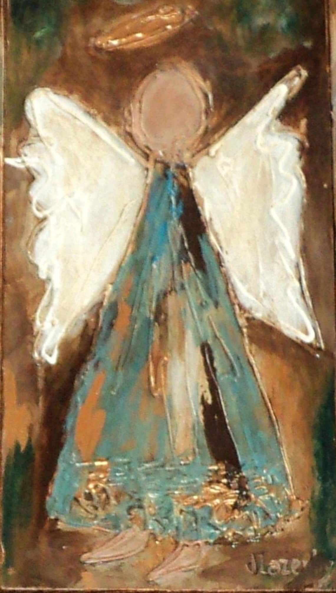 Hand Painted Custom Original Angel Mixed Media Fine Art Angel Notecards ...