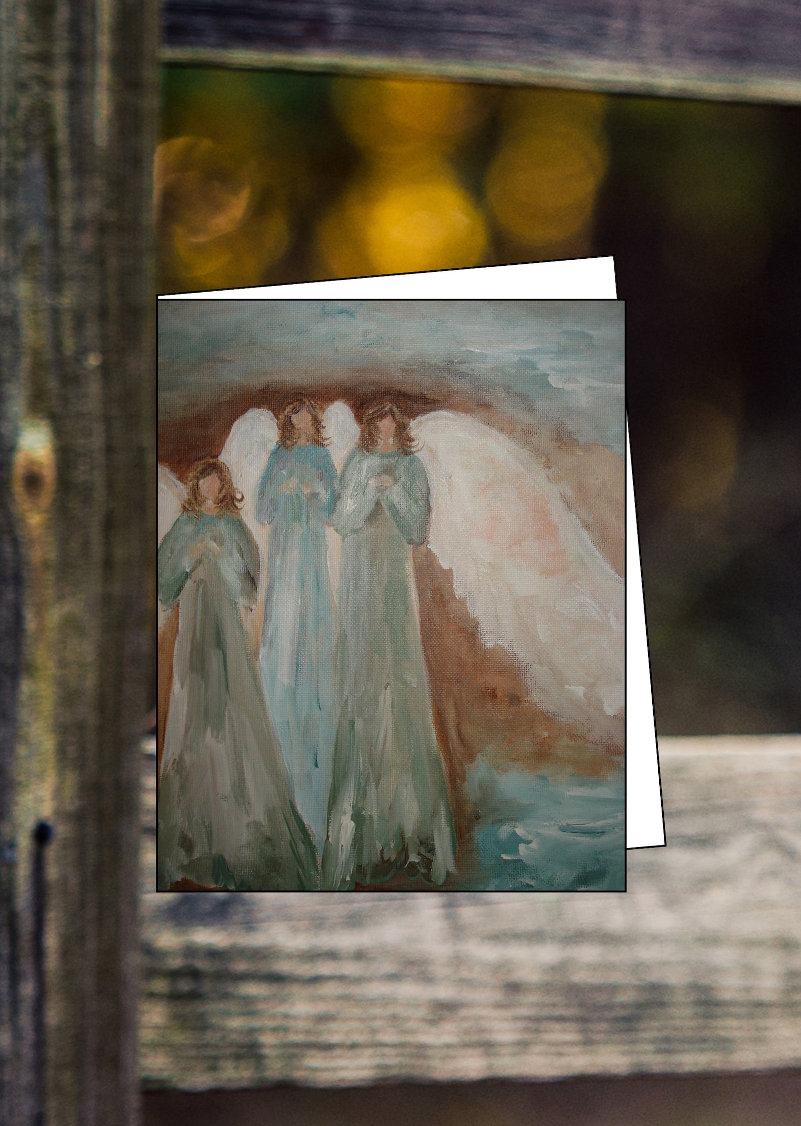 Blue Angels Original Art Acrylic Painting Inspirational Angel Mixed ...