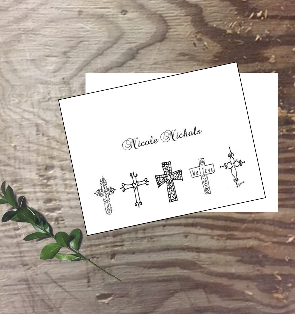 Custom Personalized Cross Note Cards Custom Notecards Cross Stationery ...
