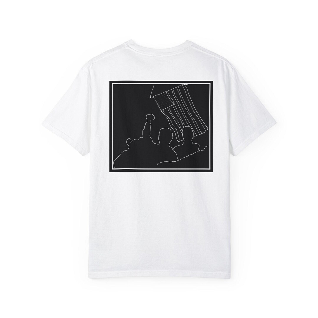 Patriotic Outline White W/ Back Block Design - Etsy