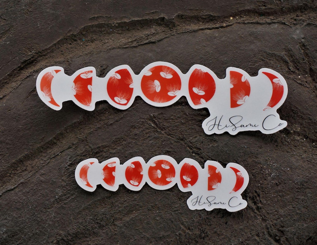 Lehua Moon Phase | Handmade Stickers | Vinyl Stickers | Stickers for ...