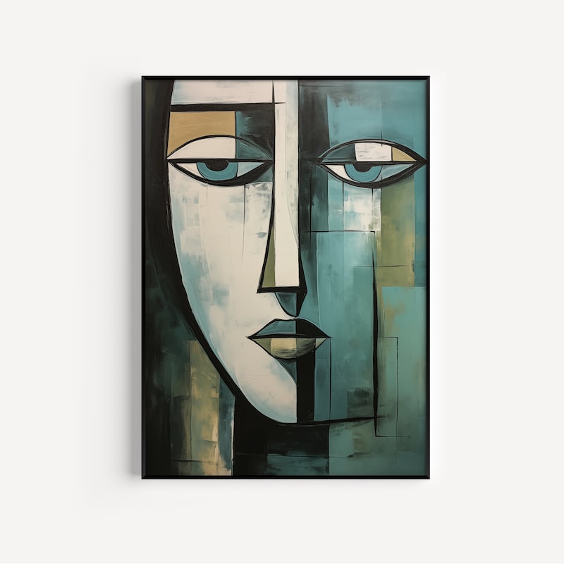 Abstract Face Print - Etsy