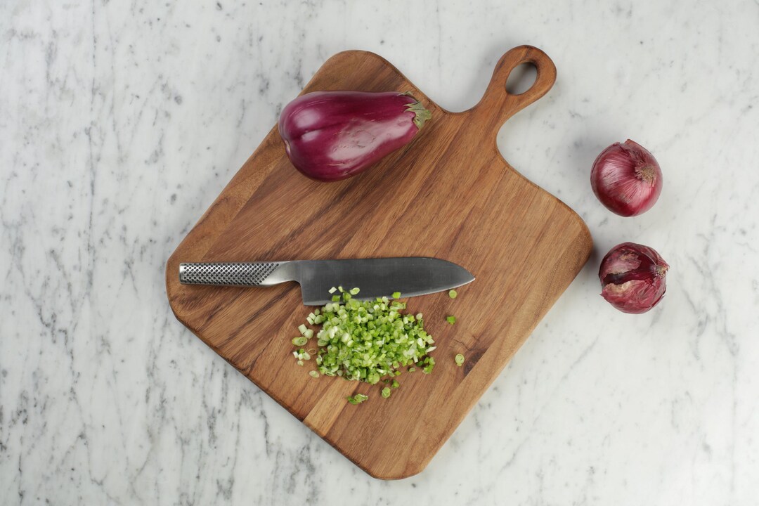 Square Serving Board With Handle - Conacaste Wood Cutting Board ...