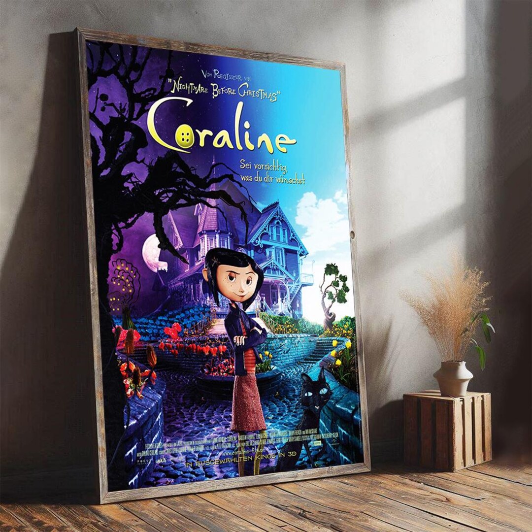 Coraline Movie Poster, Classic Vintage Canvas Poster, Home Decor ...