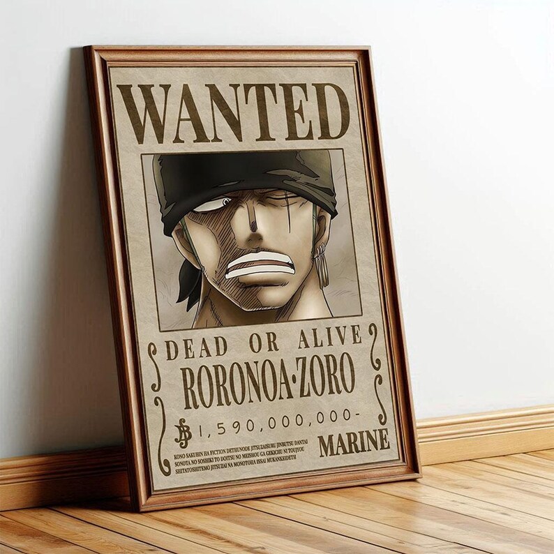 Zoro One Piece Poster, One Piece Classic Canvas Poster, Home Decor ...