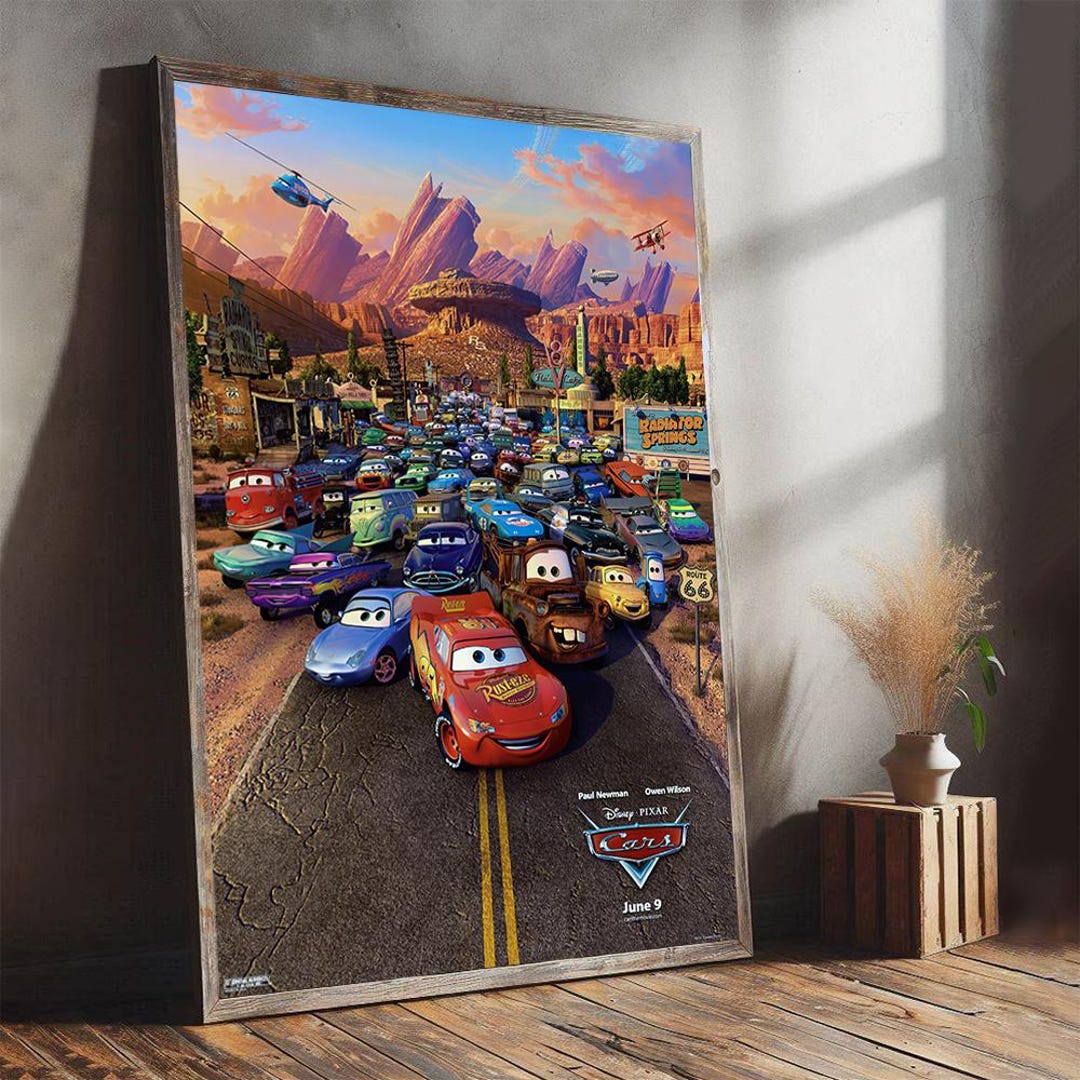 Cars Film Poster, Classic Canvas Poster, Home Decor, Creative Art Print ...