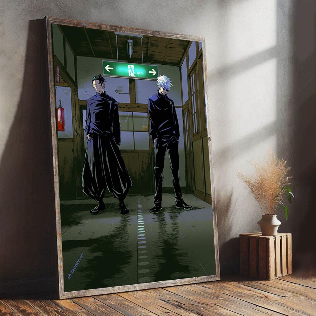 Jujutsu Kaisen Anime Poster, Gojo&geto Classic Vintage Canvas Poster ...