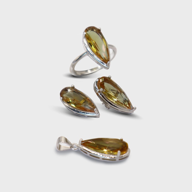 Zultanite Sterling Silver Jewellery Set - Enchanting Color-changing ...