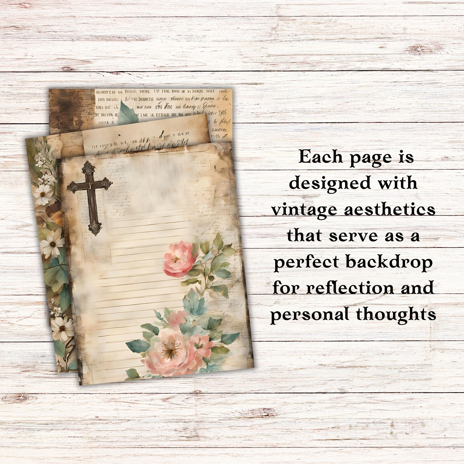 Scripture Junk Journal Printable Pages, Vintage Papers, Scrapbooking ...