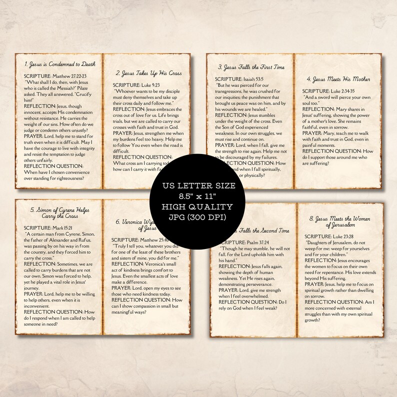 Printable Stations of the Cross Junk Journal Pages: Lenten Reflections ...