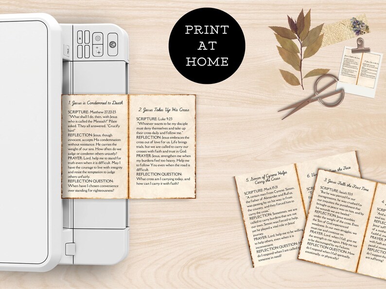 Printable Stations of the Cross Junk Journal Pages: Lenten Reflections ...