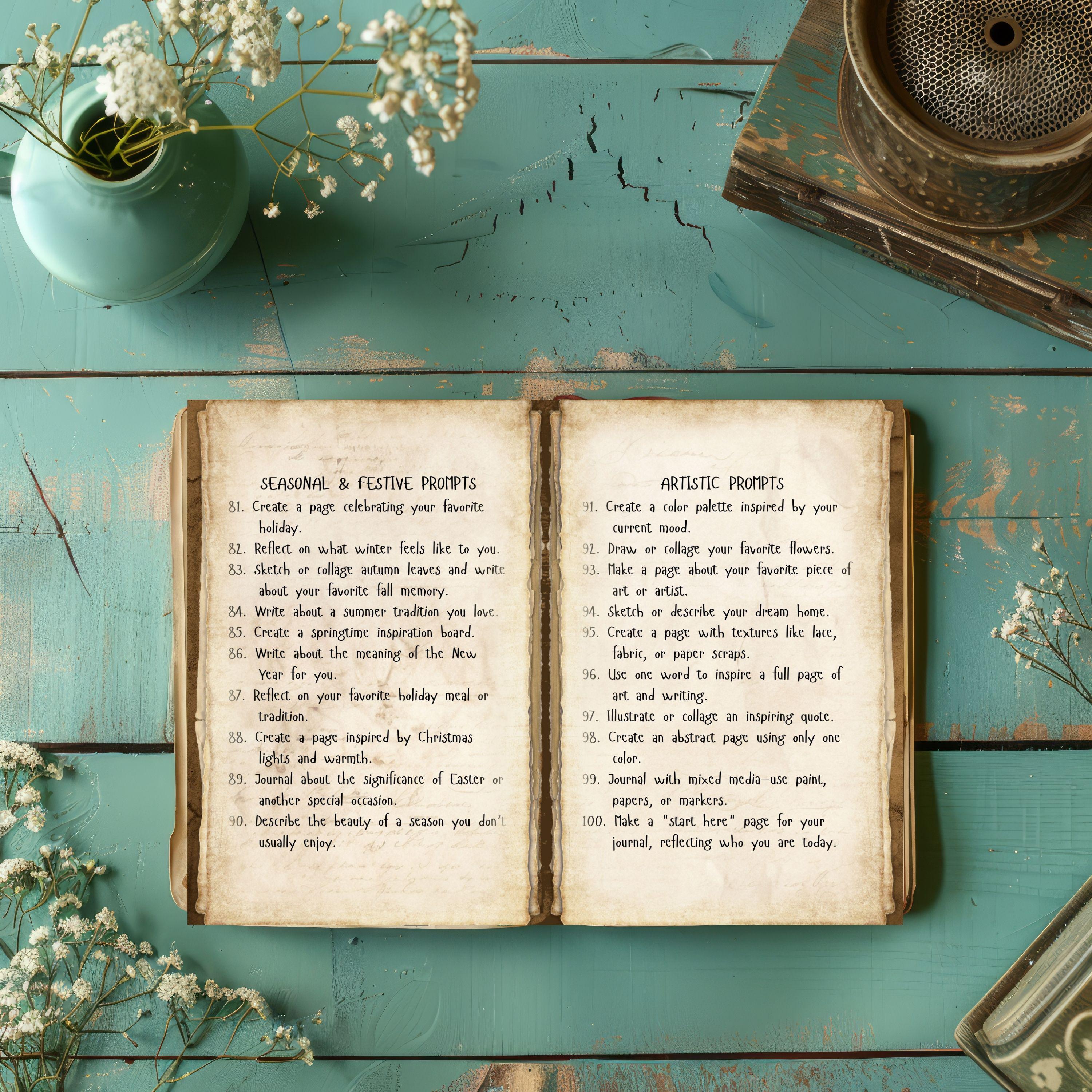 100 Printable Junk Journaling Prompts to Inspire Mindfulness ...