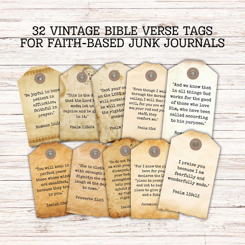 Bible Verse Tags - Etsy