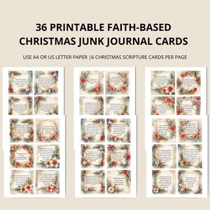 Christmas Bible Verse Cards: Printable Scripture Ephemera (digital ...