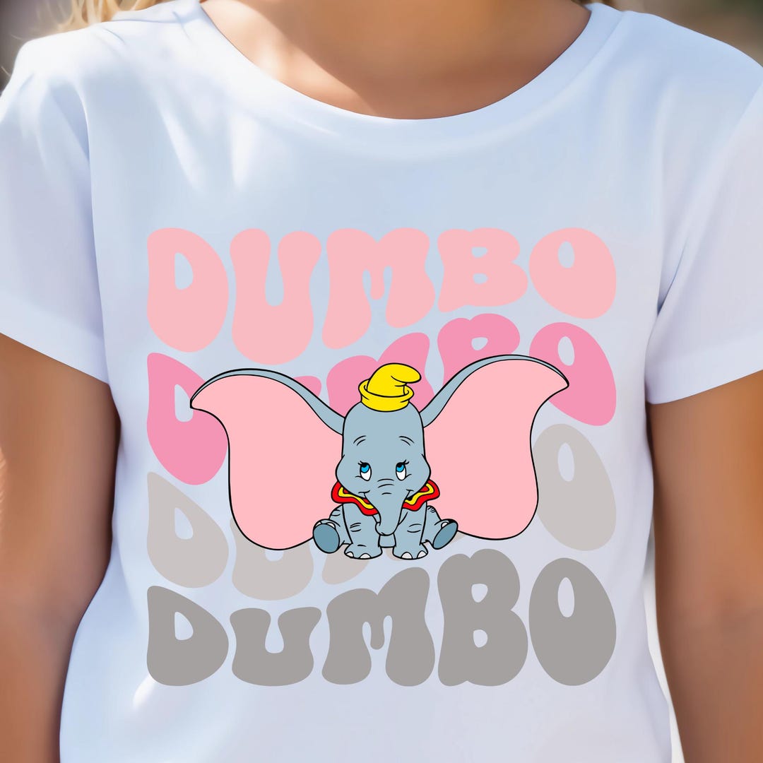 Dumbo Retro Wavy Letters Png T-shirt Design, PNG, Digital Download for ...