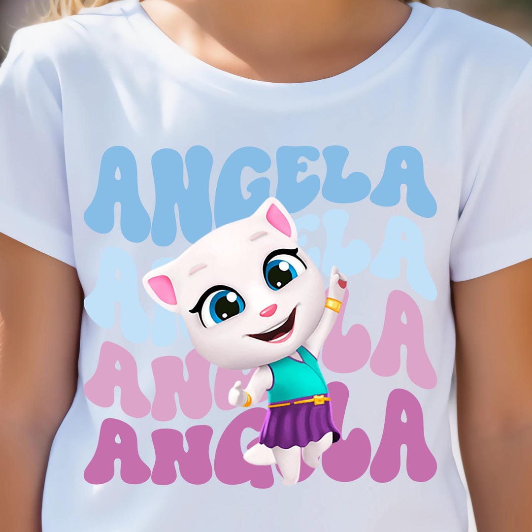 Talking Tom and Friends Retro Wavy Letters Png T-shirt Design, PNG ...