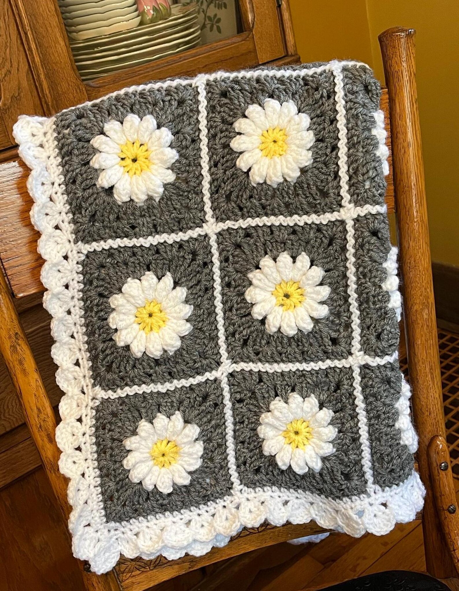 CUSTOM MADE Daisy Blanket Handmade to Your Size and Color ...