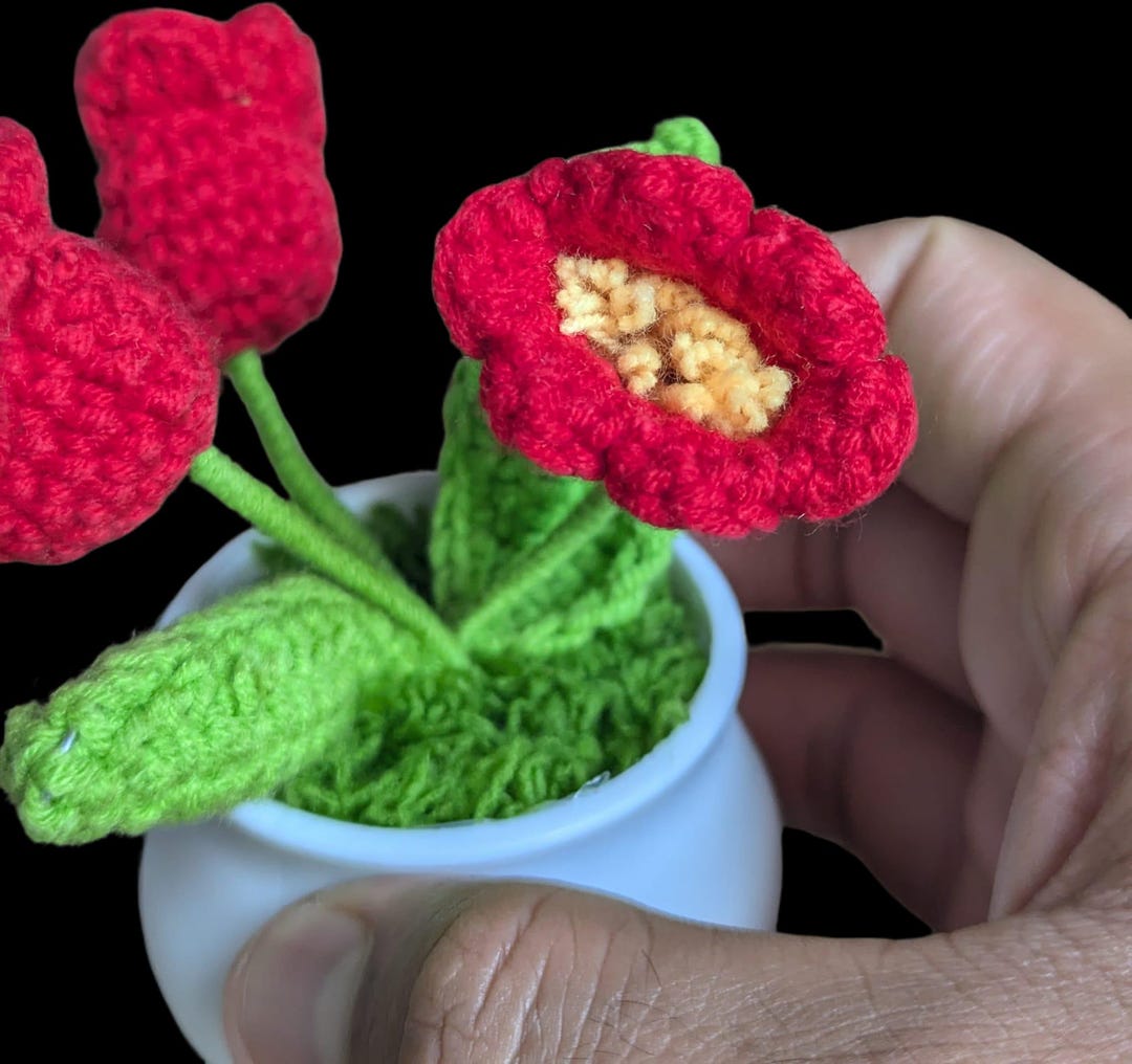 Hand Woven Flowers Crochet Decor - Etsy