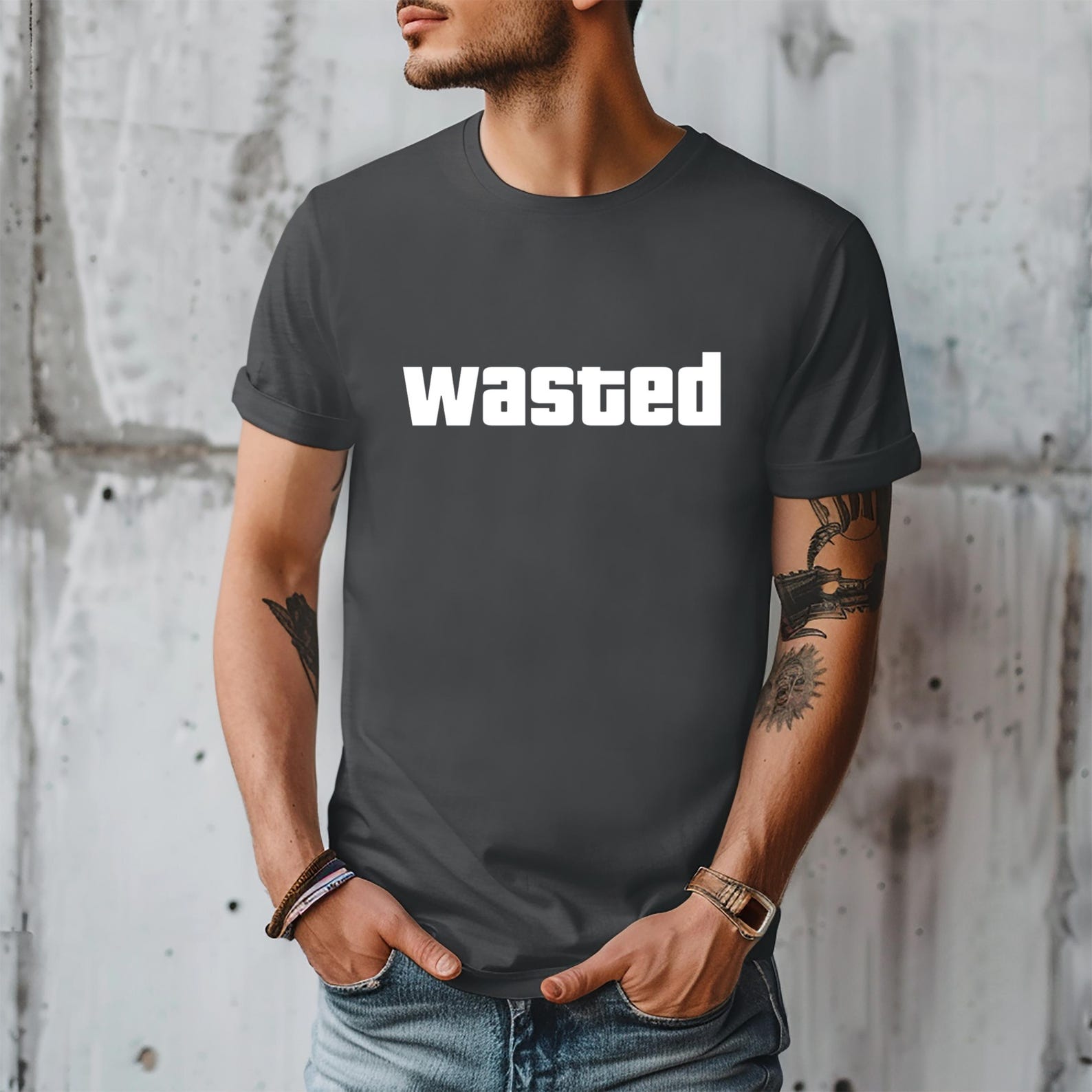 Wasted Shirt, GTA Shirt, Grand Theft Auto, Men's Shirt - Etsy
