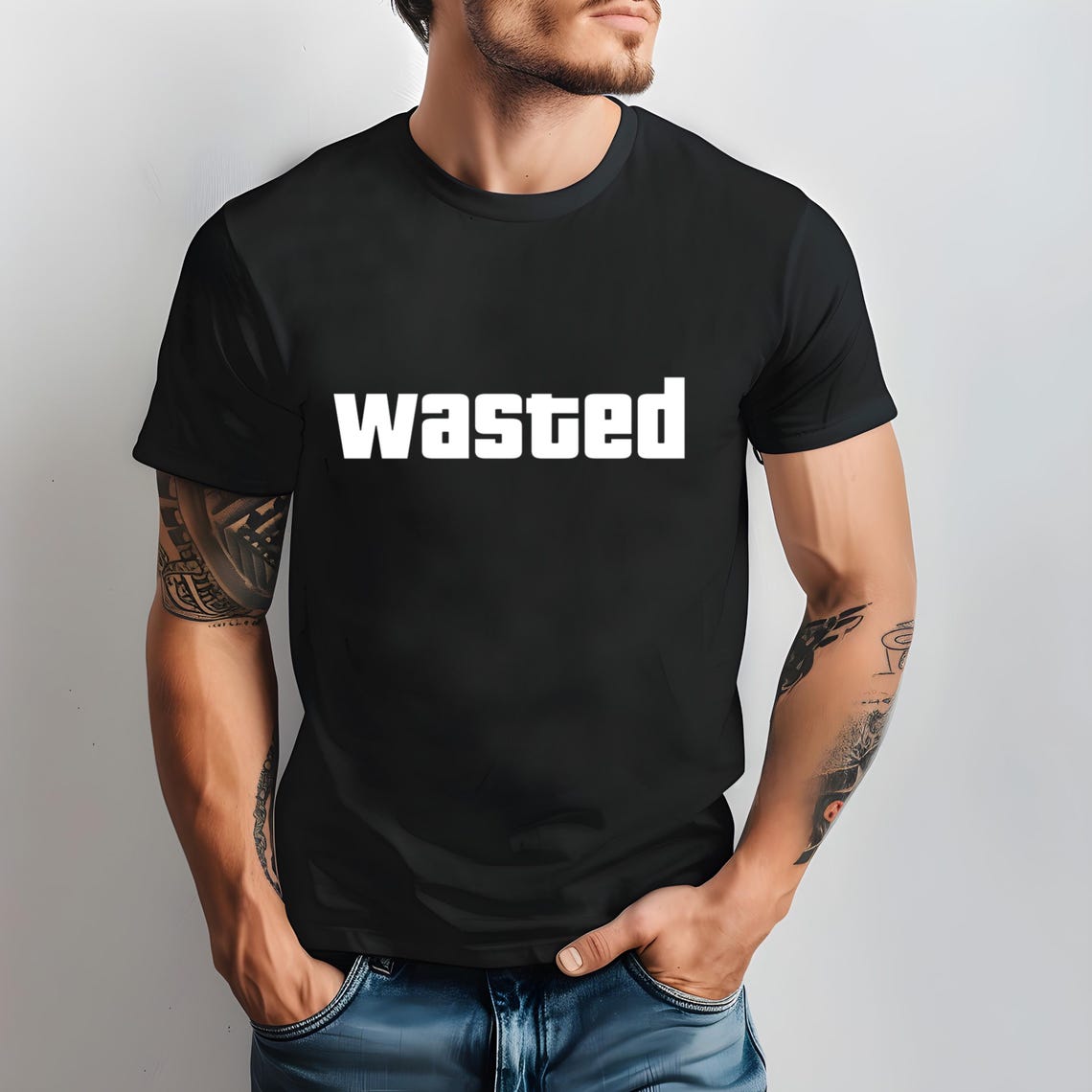Wasted Shirt, GTA Shirt, Grand Theft Auto, Men's Shirt - Etsy