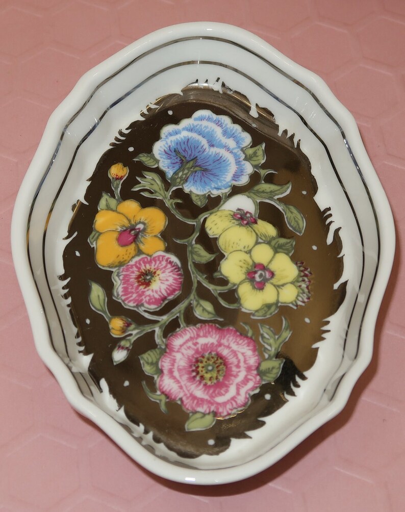 Vtg Wedgwood Floral Lustre Susie Cooper Design Trinket Dish, Bone China ...