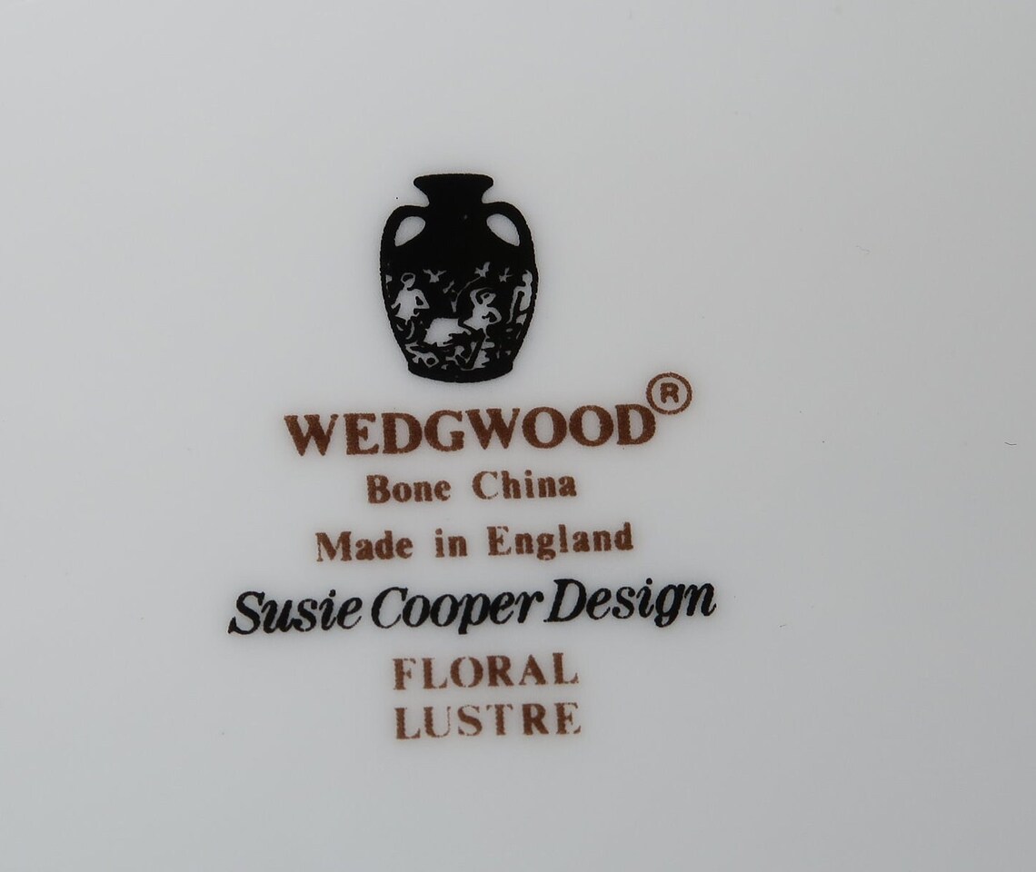 Vtg Wedgwood Floral Lustre Susie Cooper Design Trinket Dish, Bone China ...
