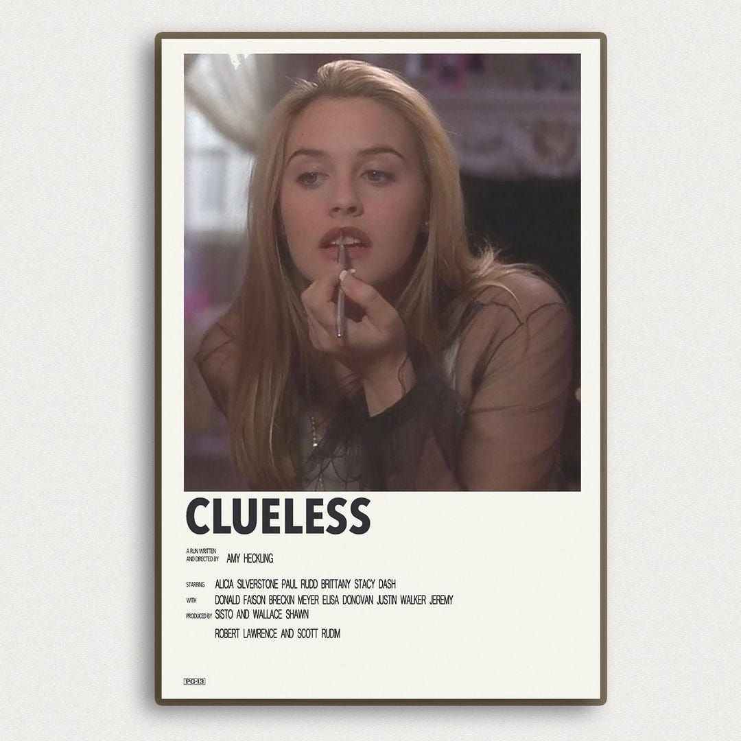 CLUELESS Movie Poster Vintage Classic Movie Poster Art Home Decoration ...