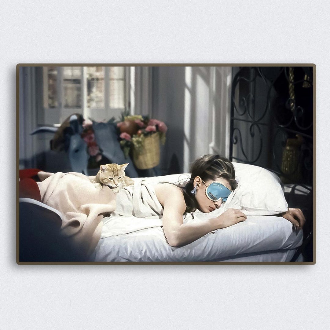 Breakfast at Tiffany's Movie Poster: Audrey Hepburn Canvas Art Print - Etsy