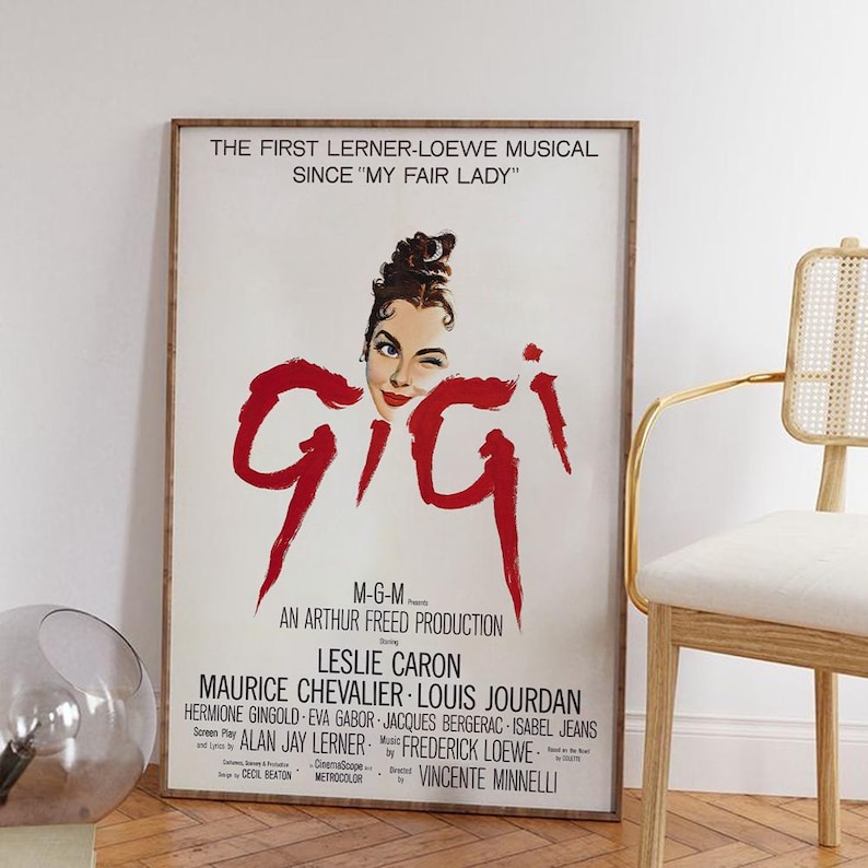 Gigi Movie Poster: Leslie Caron, Classic Film Canvas Art Print - Etsy